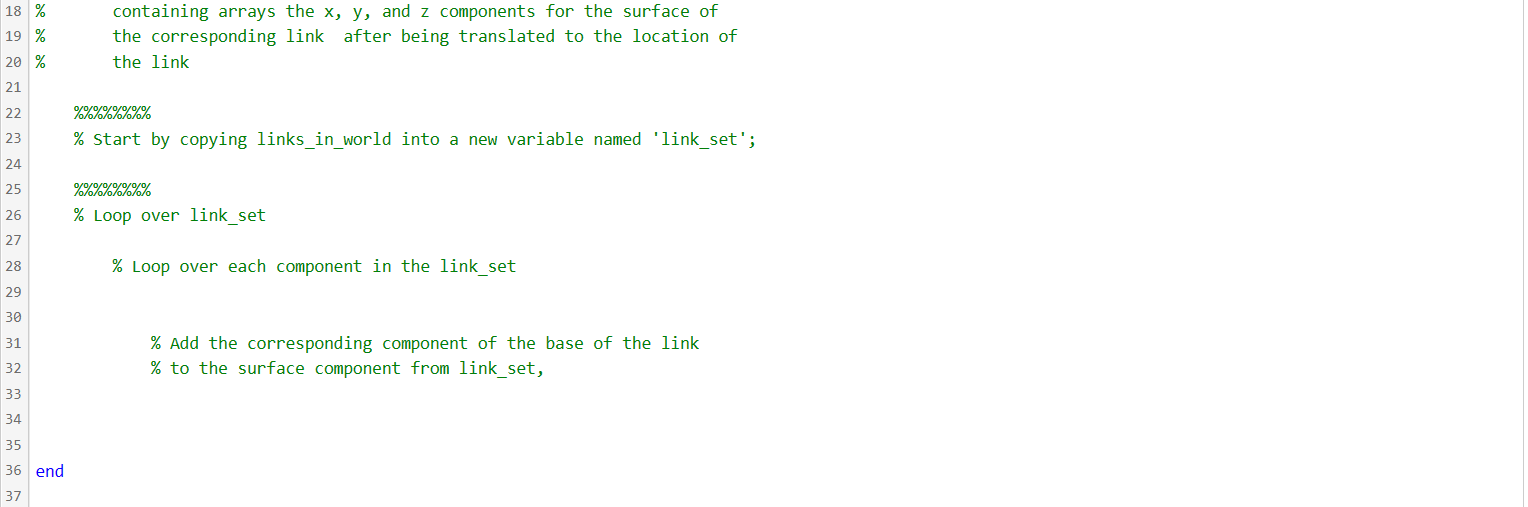 Take in a set of matrices describing the surface | Chegg.com