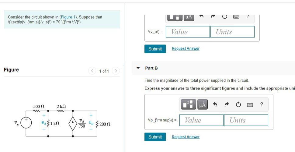 Solved Consider the circuit shown in (Figure 1). Suppose | Chegg.com