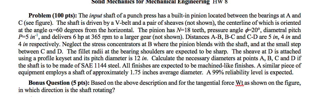 Solved Solid Mechanics for Mechanical Engineering HW 8 | Chegg.com