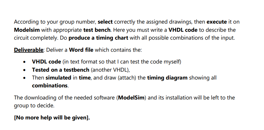 According to your group number, select correctly the | Chegg.com