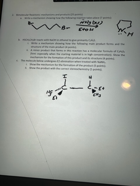 Solved Bimolecular Reactions: mechanisms and products (25 | Chegg.com