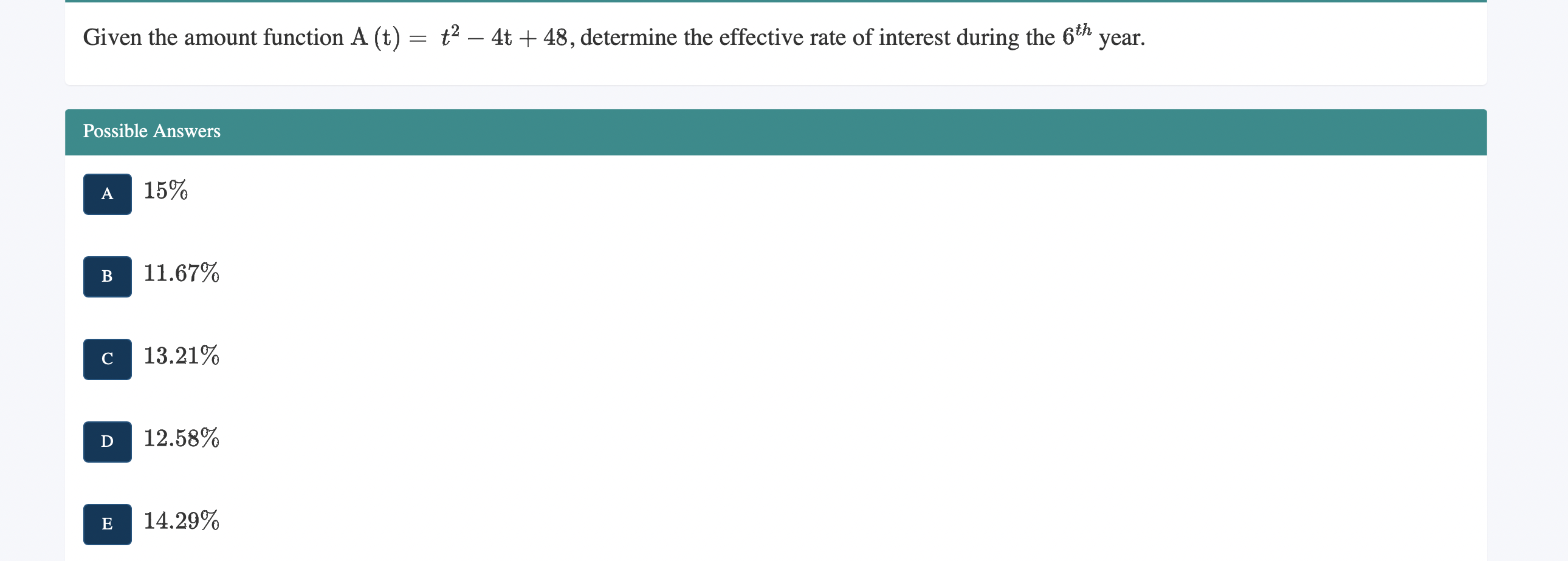 Solved Given the amount function A(t)=t2-4t+48, ﻿determine | Chegg.com
