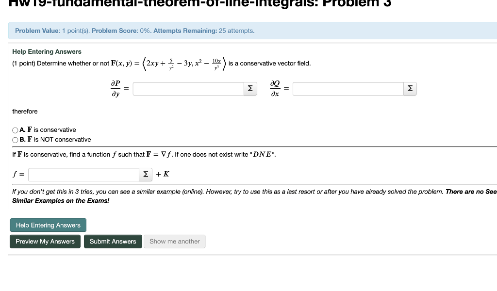 Solved (1 point) Determine whether or not | Chegg.com