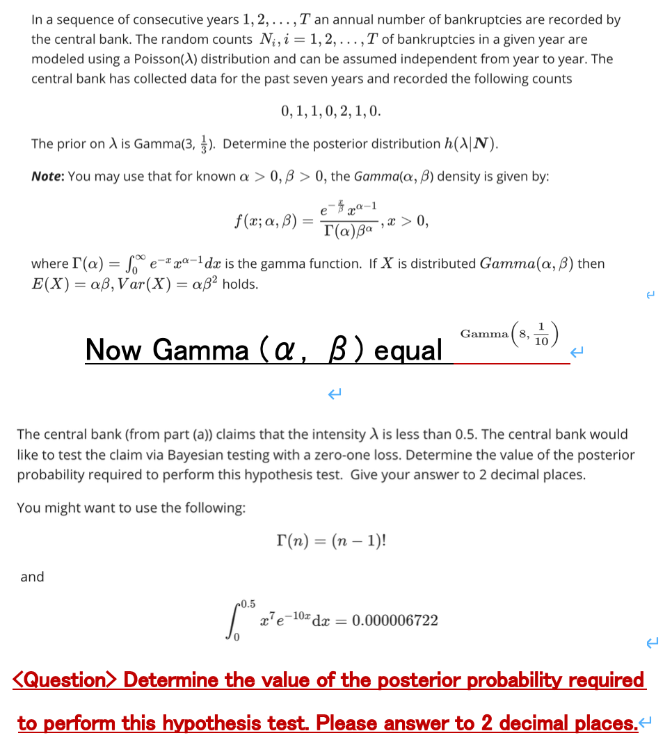In a sequence of consecutive years 1, 2, ...,T an | Chegg.com