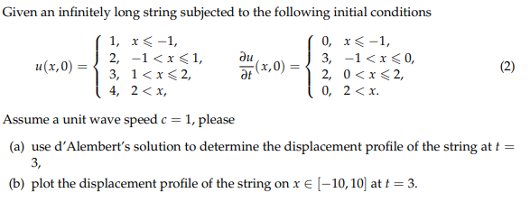 Solved 1 Summary The d'Alembert's formula can be used for | Chegg.com
