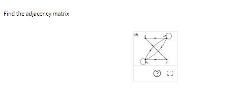 Solved Find the adjacency matrix 19 | Chegg.com