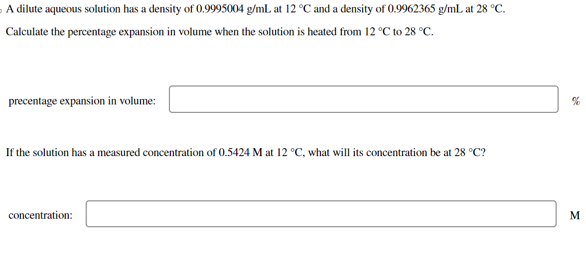 Solved A dilute aqueous solution has a density of | Chegg.com