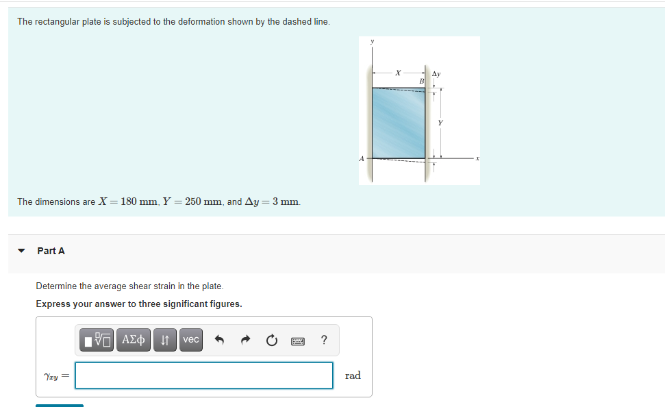 Solved The rectangular plate is subjected to the deformation | Chegg.com