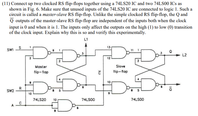 Solved Connect up two clocked RS flip-flops together using a | Chegg.com