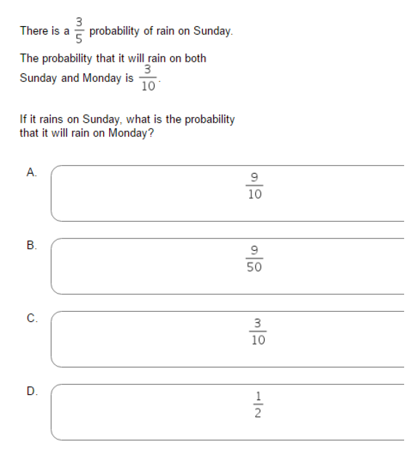 Solved 3 probability of rain on Sunday There is a The | Chegg.com