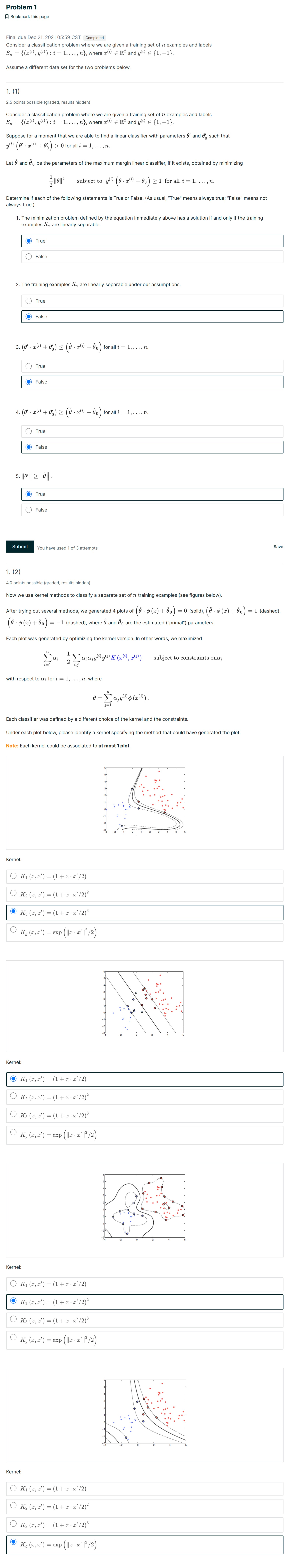 Solved Problem 1 Bookmark this page Final due Dec 21, 2021 | Chegg.com