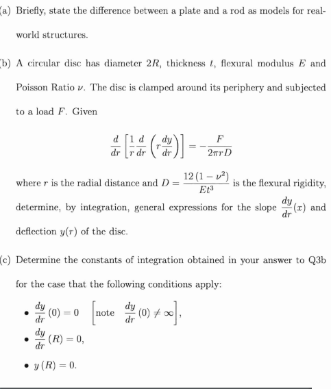 Solved a) Briefly, state the difference between a plate and | Chegg.com