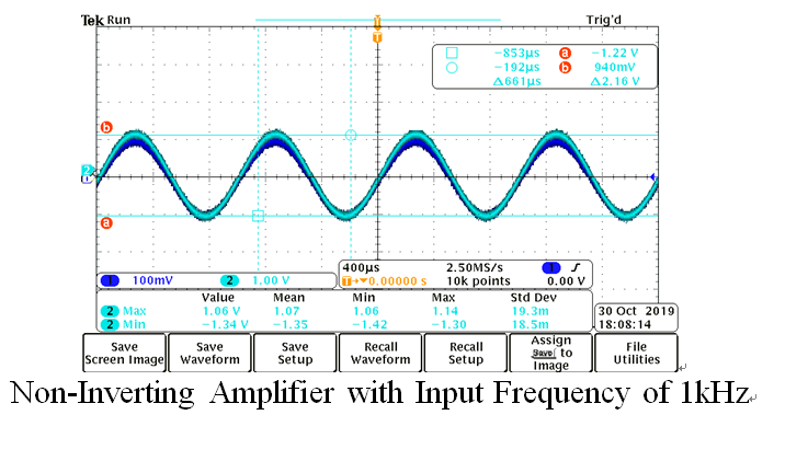 Solved Part #2: Non-Inverting Amplifier For this section we | Chegg.com