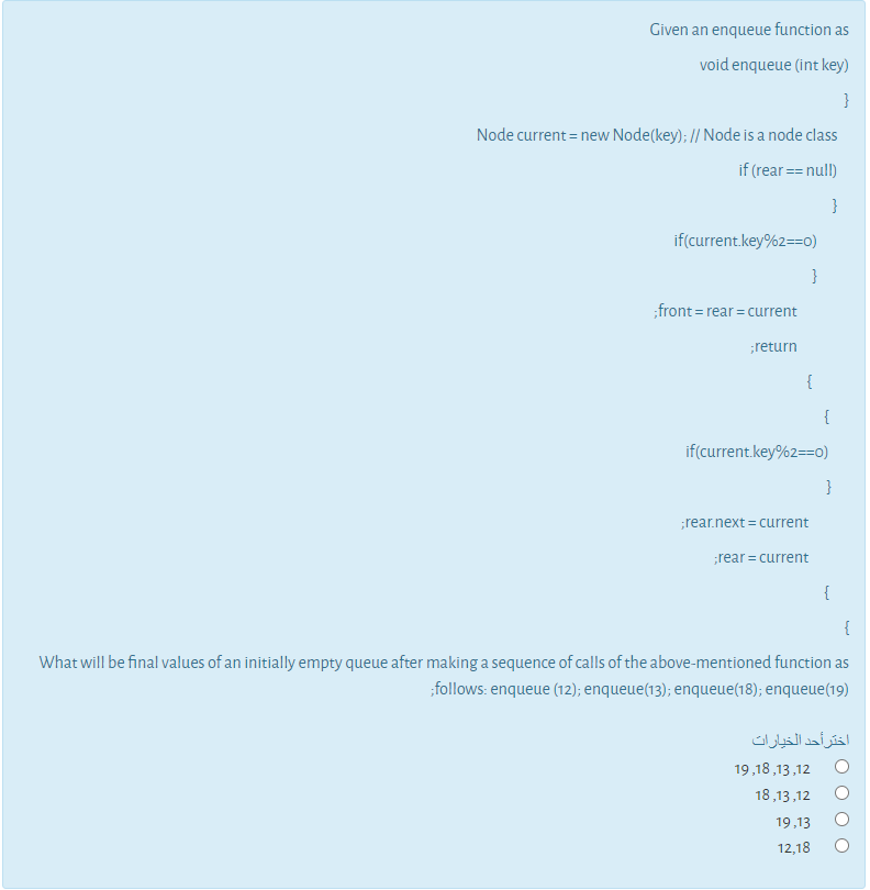 Solved Given An Enqueue Function As Void Enqueue Int Key 0688