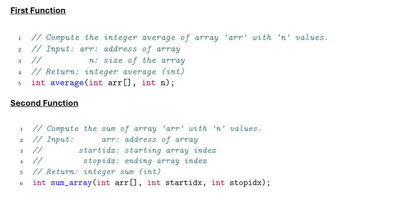 Write two Aarch64 ﻿assembly language functions.The | Chegg.com