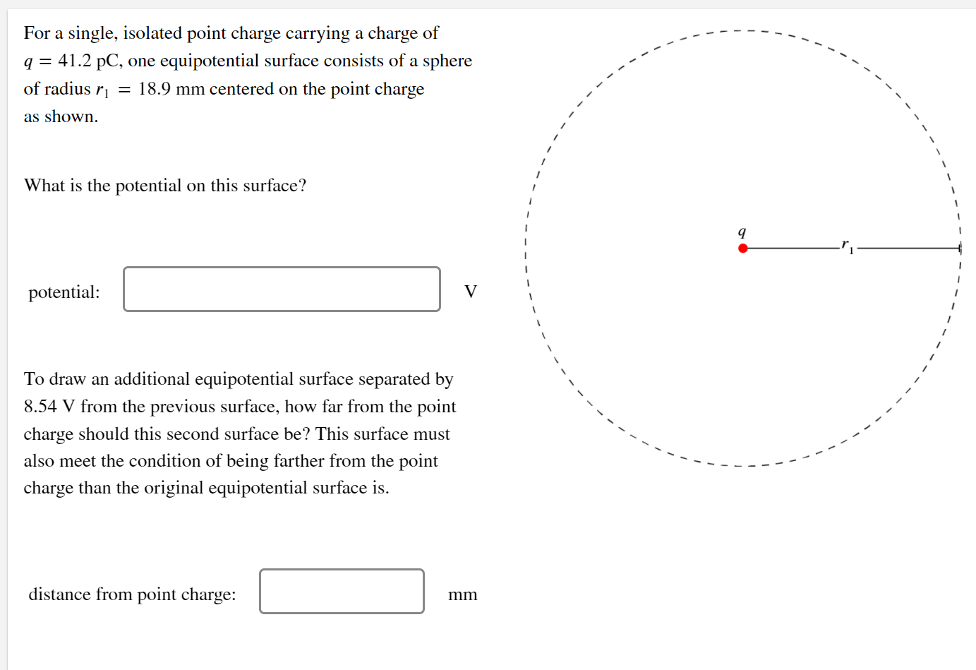 Solved For a single, isolated point charge carrying a charge | Chegg.com