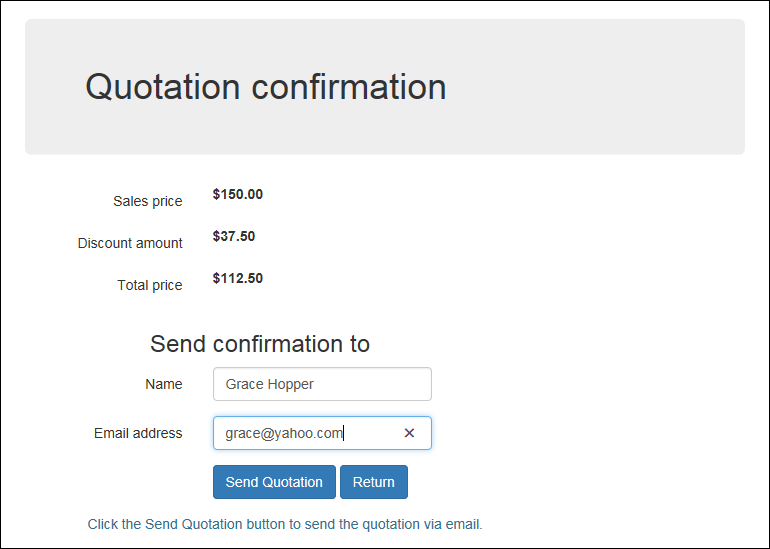 First, the Quotation has a confirm button to the | Chegg.com