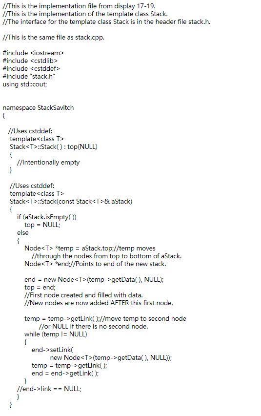 Solved Modify the source code for the Stack class from | Chegg.com