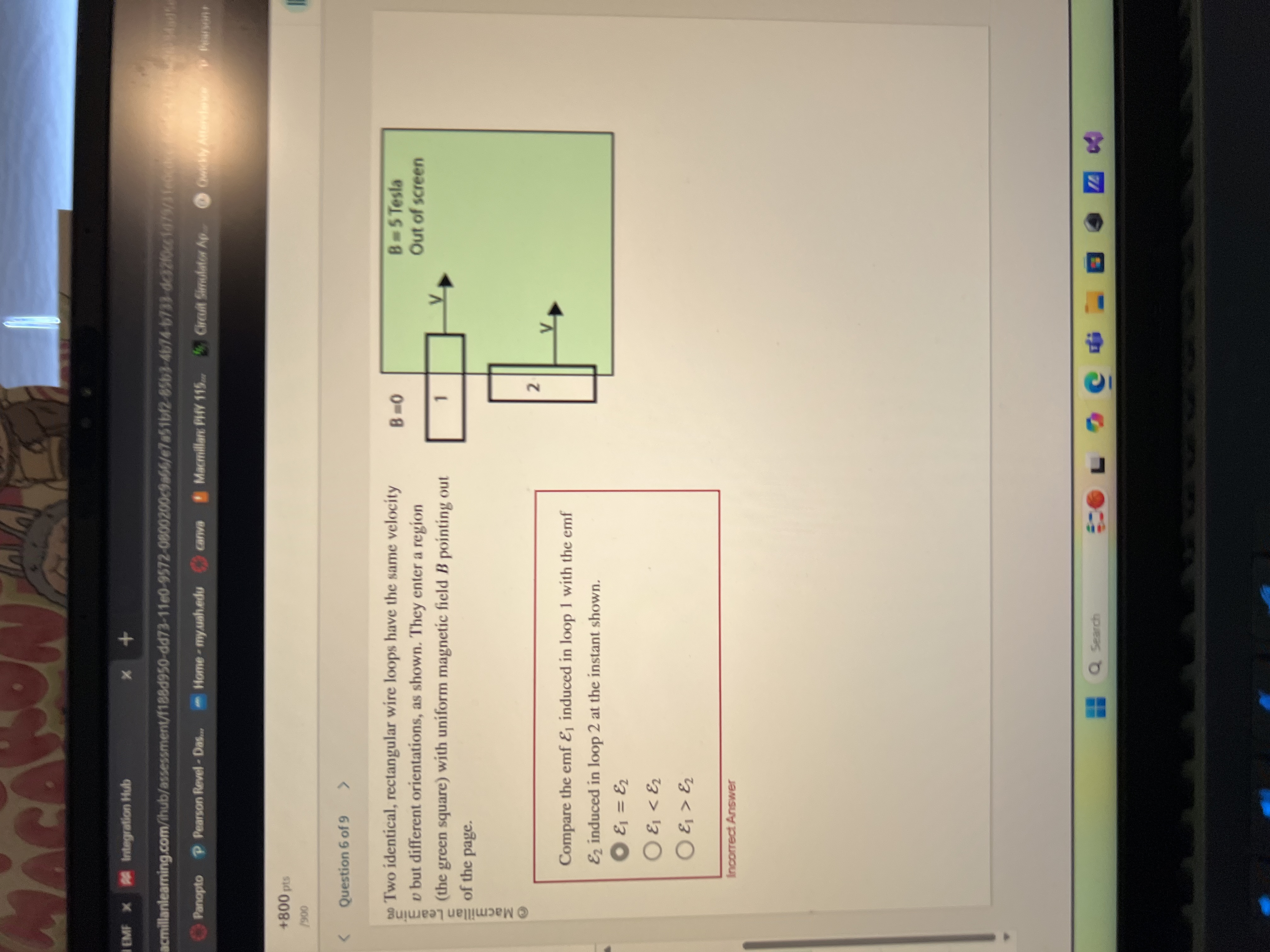 Question 6 of 9?00 ﻿Two identical, rectangular wire | Chegg.com