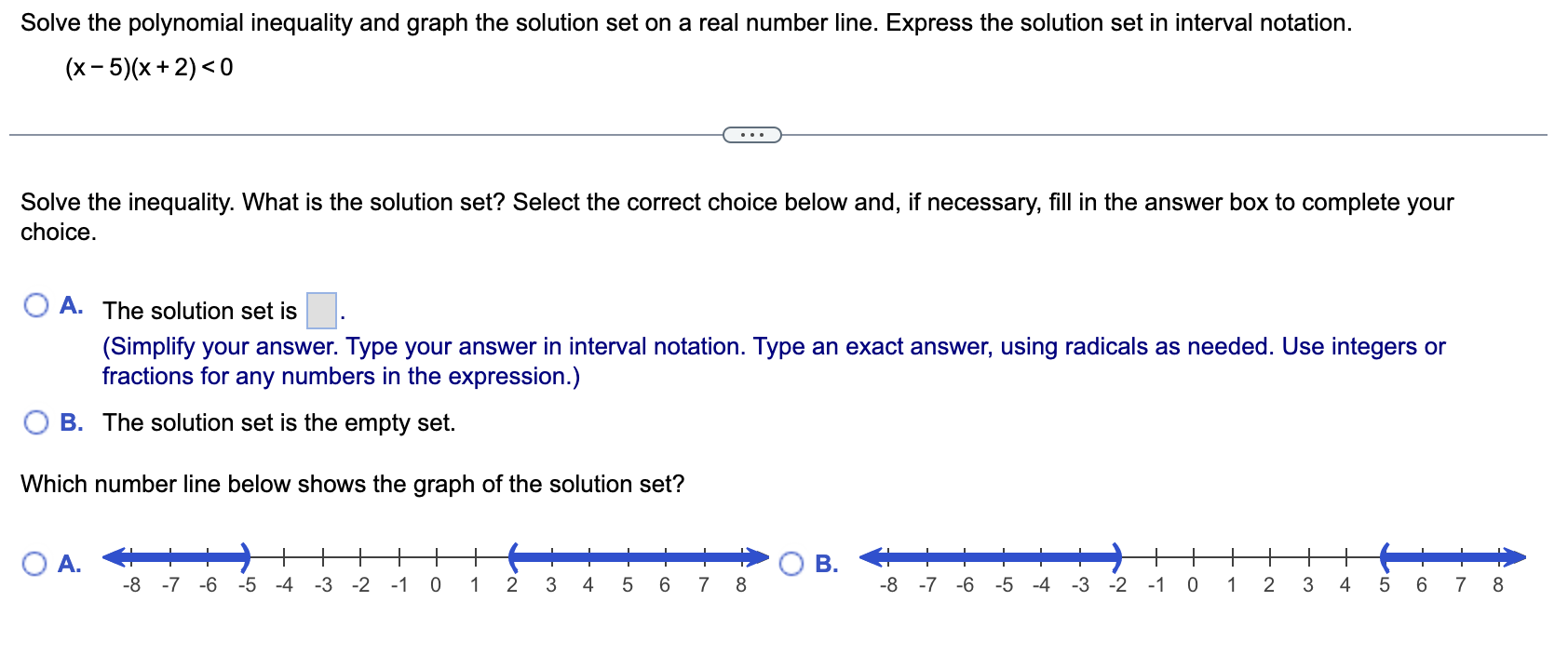 Solved Solve the polynomial inequality and graph the | Chegg.com