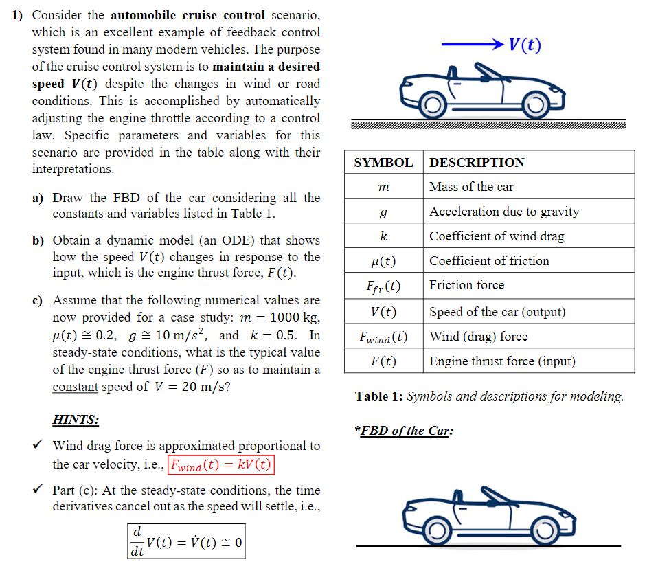 Solved Consider the automobile cruise control scenario,which | Chegg.com