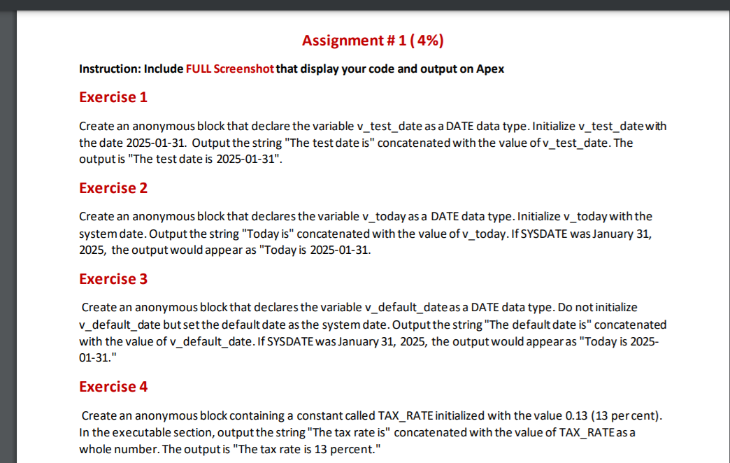 Solved Assignment #1 (4%) Instruction: Include FULL | Chegg.com