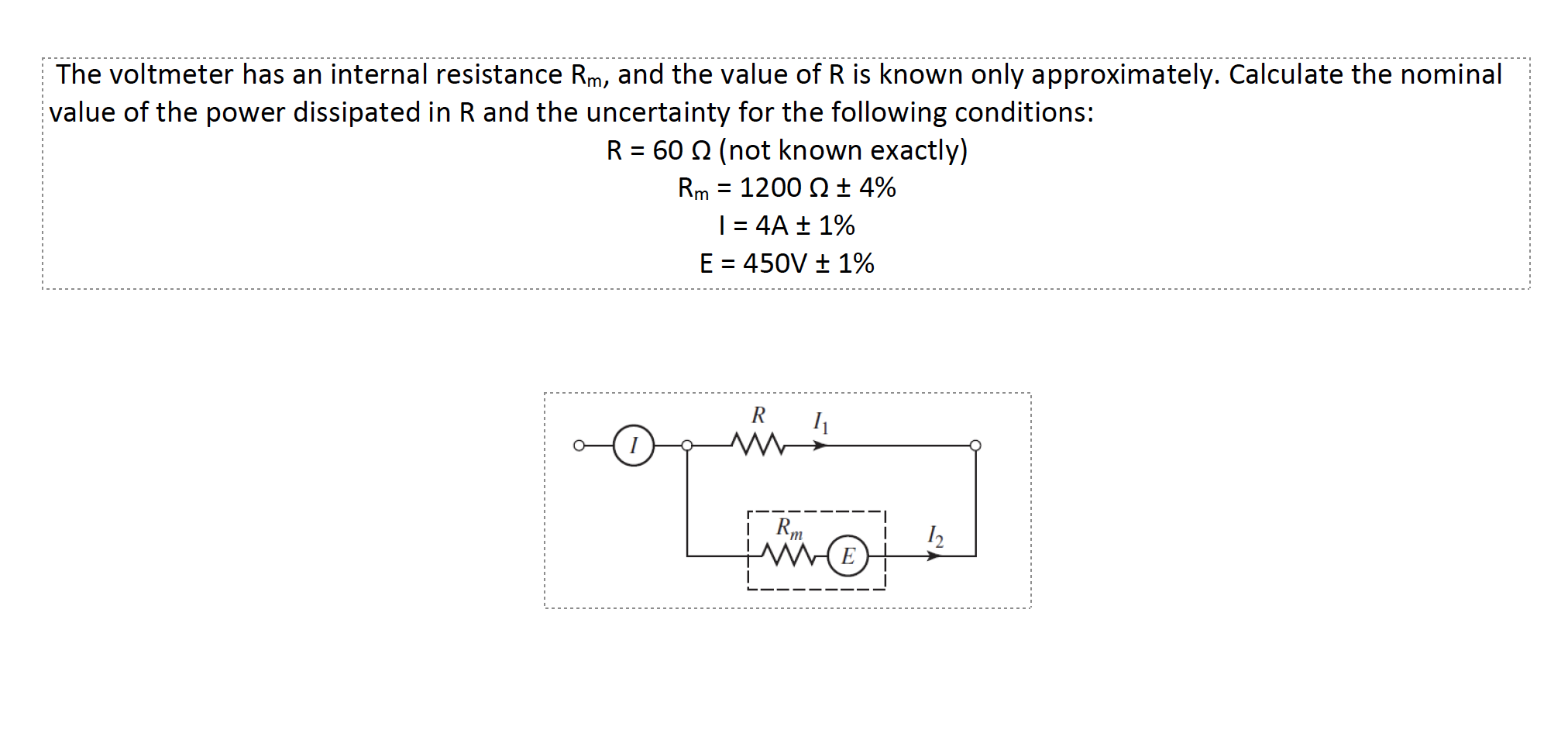 Solved The voltmeter has an internal resistance Rm, and the | Chegg.com