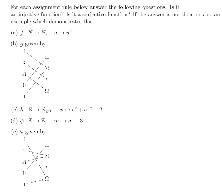 Solved For each assignment rule below answer the following | Chegg.com