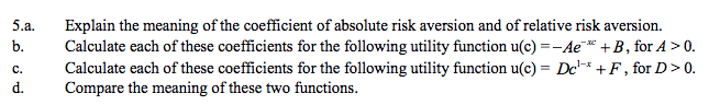 Solved 5.a. Explain the meaning of the coefficient of | Chegg.com