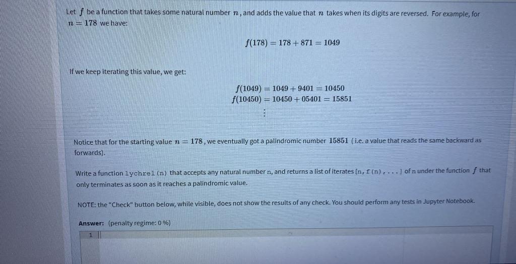 Solved Let f be a function that takes some natural number n, | Chegg.com