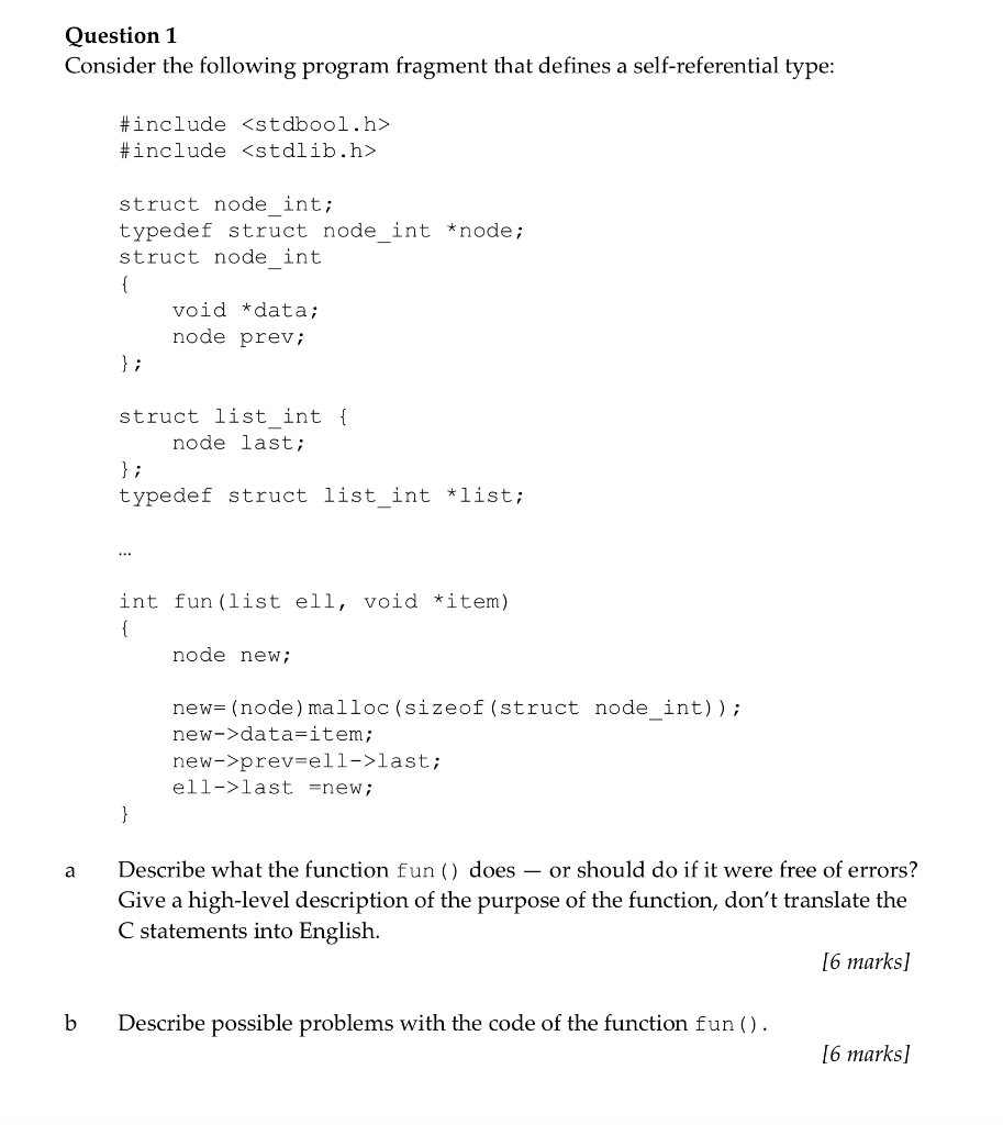 Solved Question1 Consider the following program fragment | Chegg.com