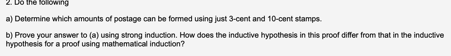 Solved 2. Do the following a) Determine which amounts of | Chegg.com
