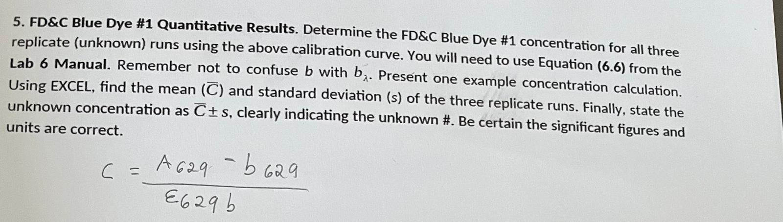 Solved Calibration Curve Data for Parallel Dilution Set | Chegg.com
