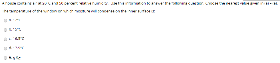 Solved A house contains air at 20°C and 50 percent relative | Chegg.com