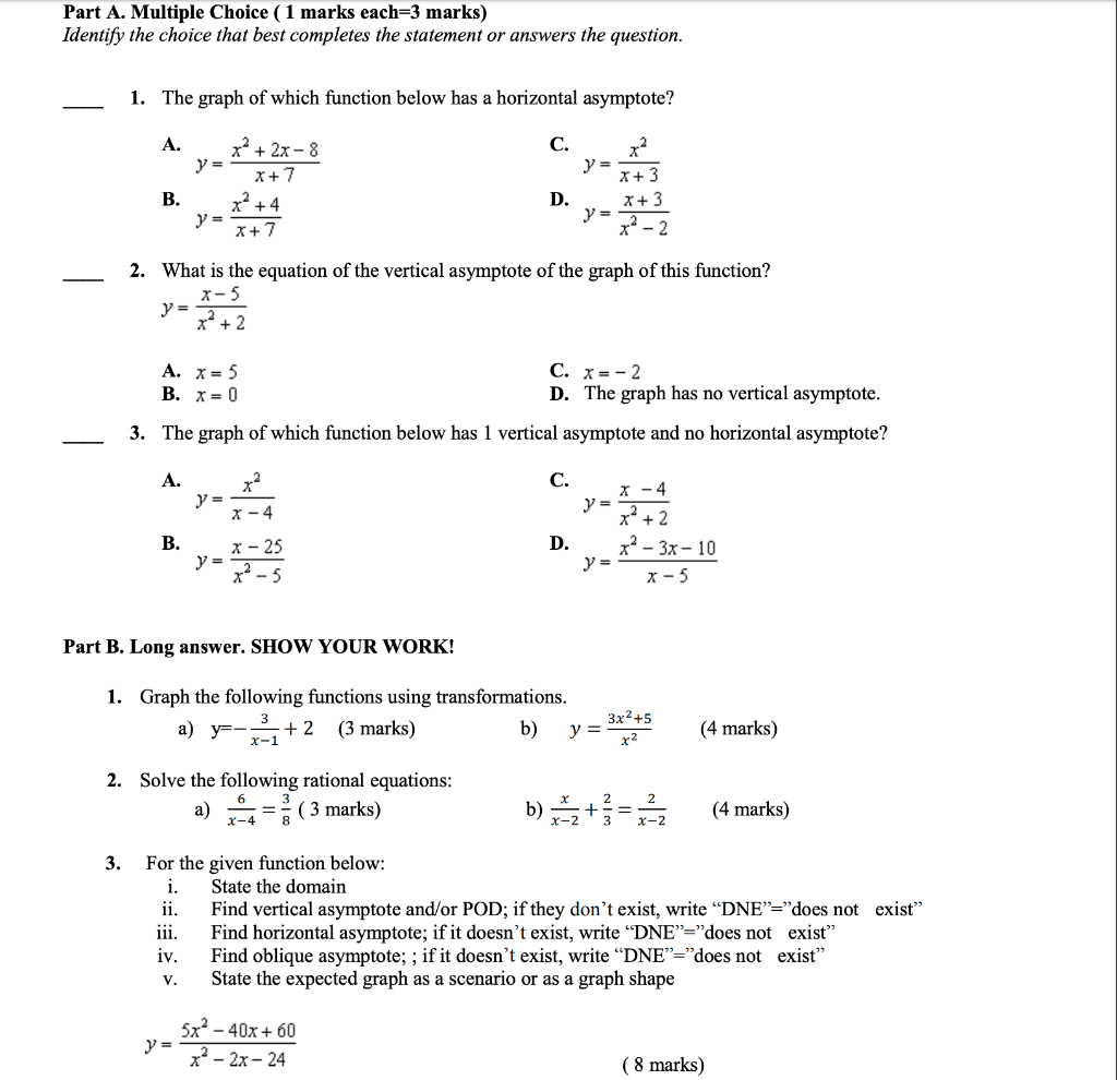 Solved Part A. Multiple Choice (1 marks each=3 marks) | Chegg.com