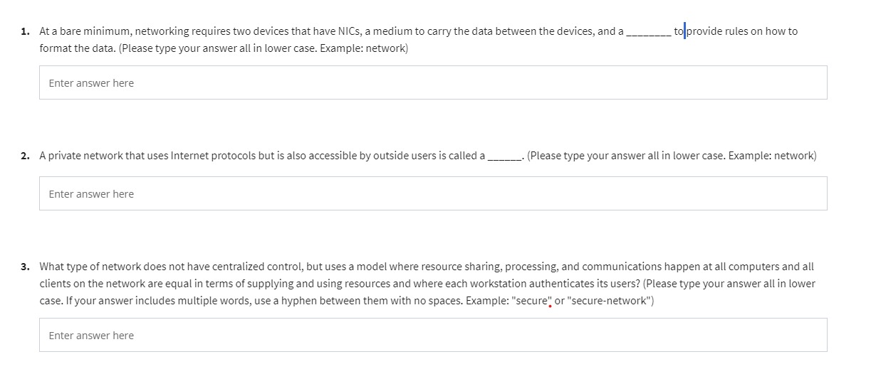 Solved At a bare minimum, networking requires two devices | Chegg.com