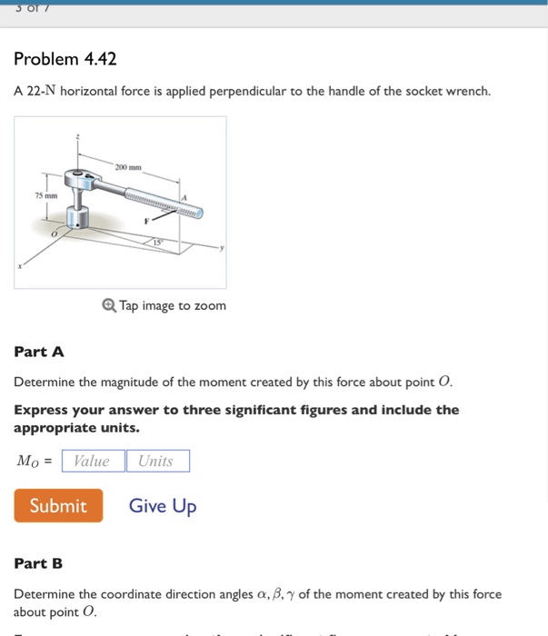 Solved Problem 4.42 A 22-N horizontal force is applied | Chegg.com