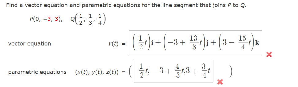 Solved P(0,−3,3),Q(21,31,41) vector equation | Chegg.com