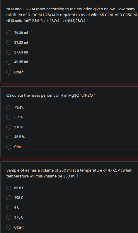 Solved NH3 and H2SO4 react according to the equation given | Chegg.com