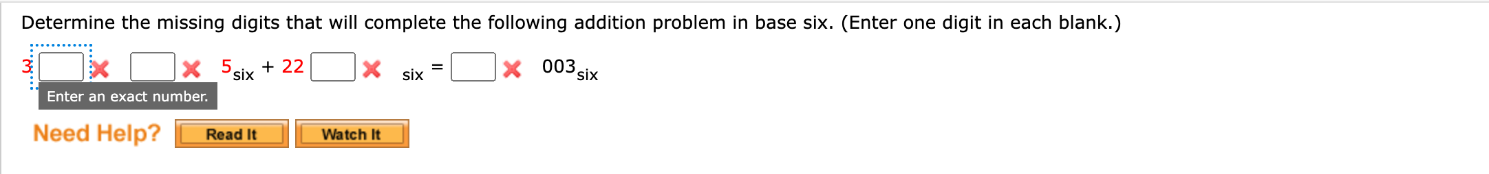 Solved Determine the missing digits that will complete the | Chegg.com