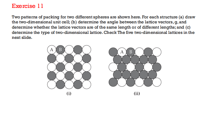 Solved Exercise 11 Two patterns of packing for two different | Chegg.com