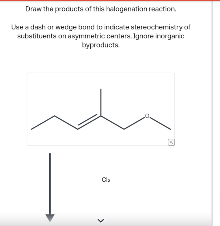 Solved Draw the products of this halogenation reaction. Use | Chegg.com