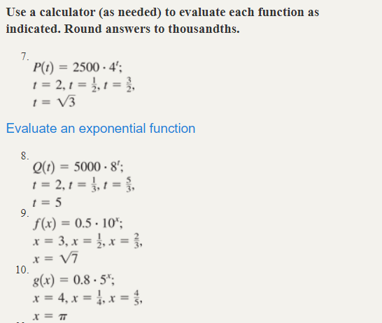 Solved Use a calculator (as needed) to evaluate each | Chegg.com