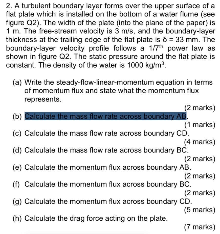 Solved A turbulent boundary layer forms over the upper | Chegg.com