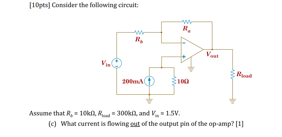 [10pts] Consider the following circuit: Assume that | Chegg.com