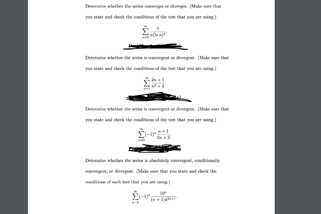 Solved Determine whether the series converges or diverges. | Chegg.com