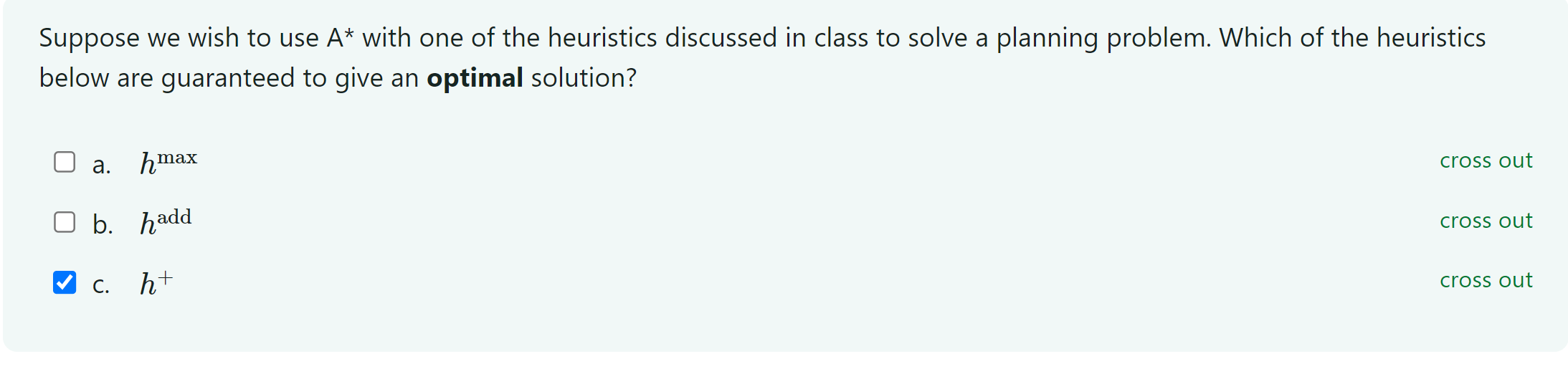 Solved Suppose we wish to use A** ﻿with one of the | Chegg.com