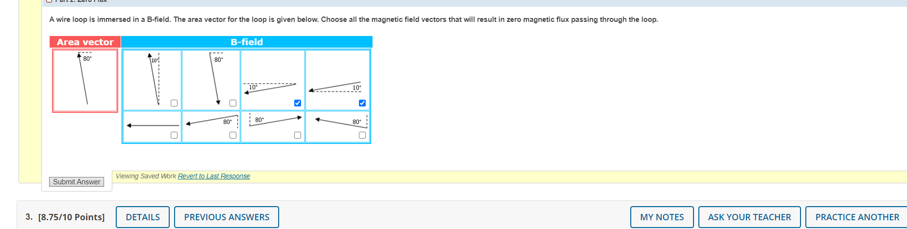 Solved A wire loop is immersed in a B-field. The area | Chegg.com