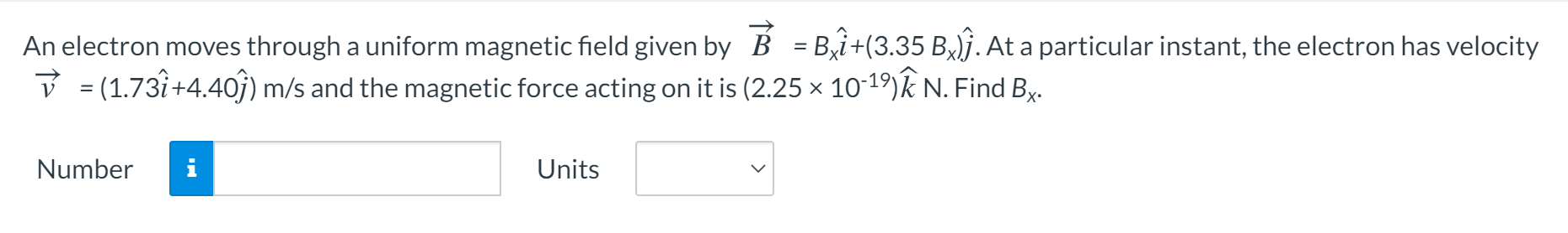 Solved An electron moves through a uniform magnetic field | Chegg.com