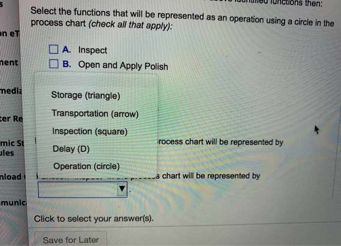 For a shoe shine process, the following functions | Chegg.com
